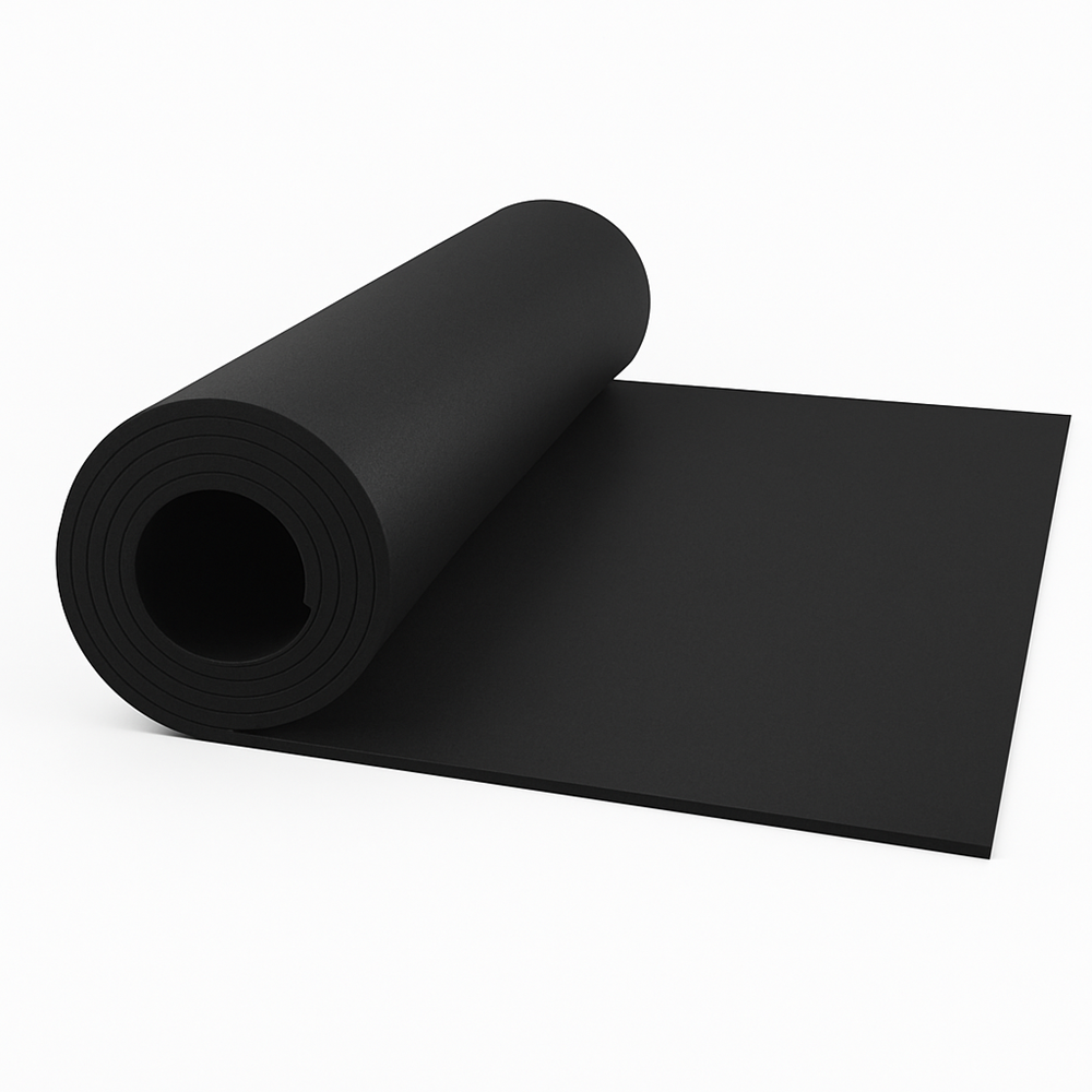 Rubber Gym Floor Roll - 10mm x 1.5m Black – Industrial Athletic